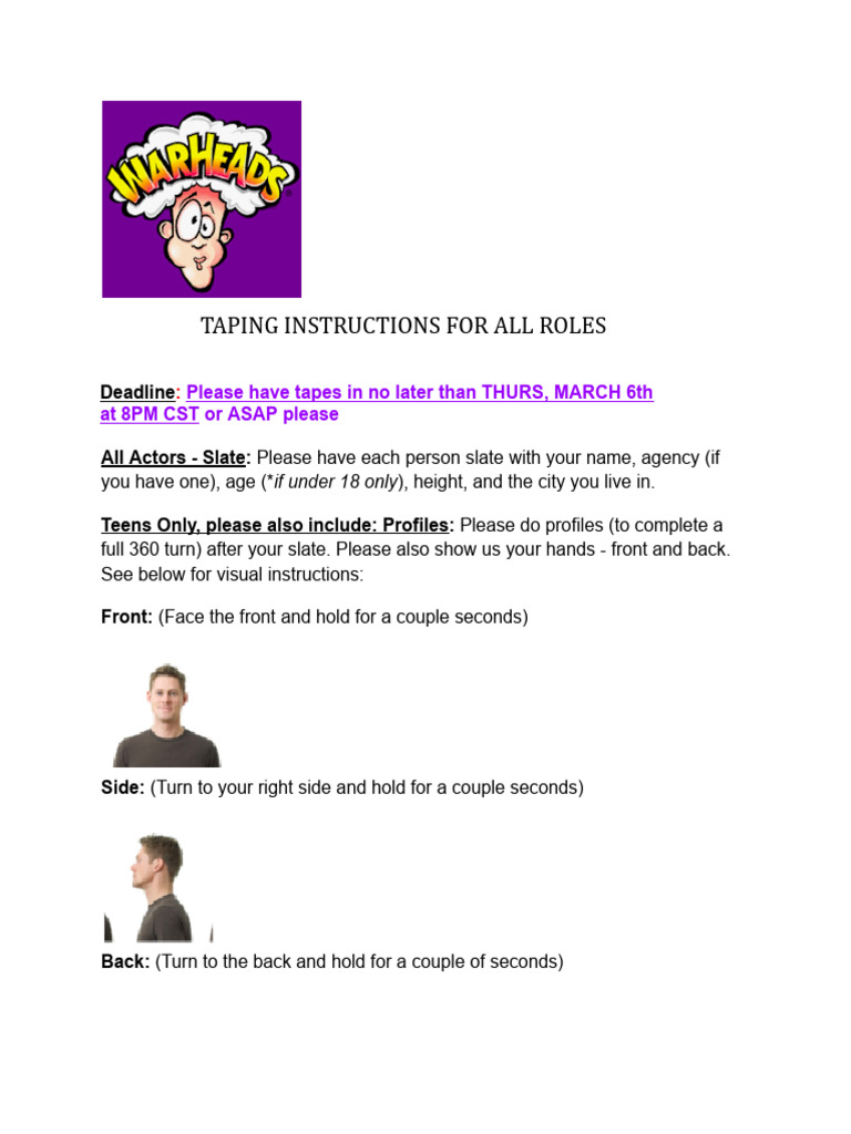 Wardheads Taping Instructions | PDF