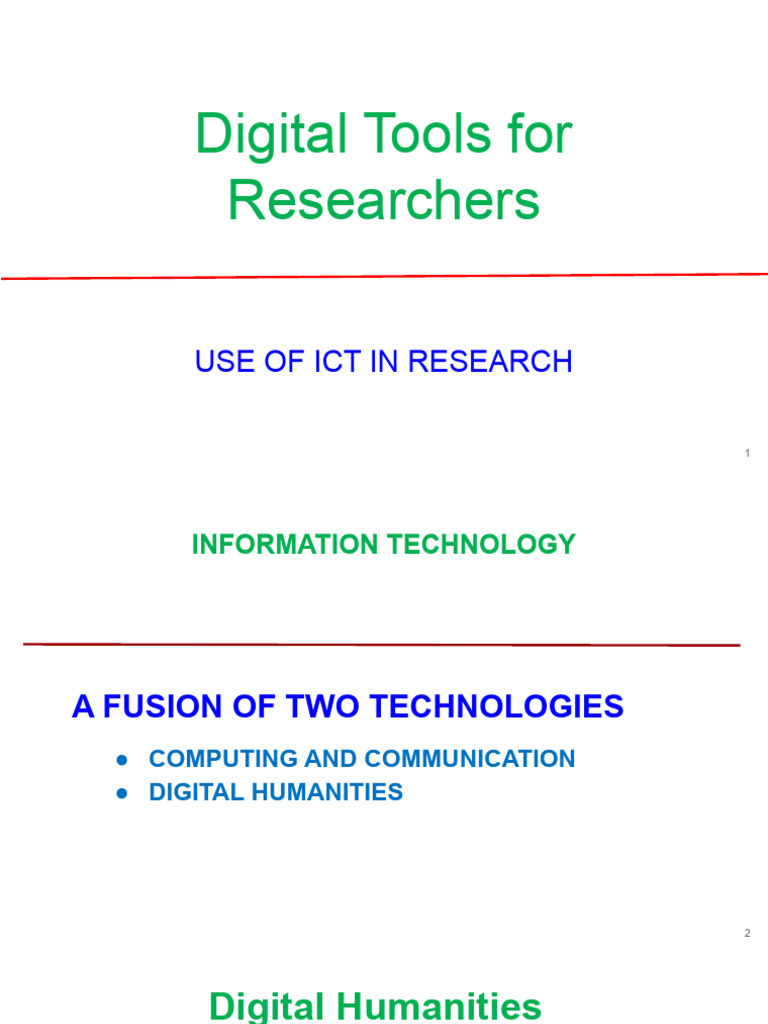 Digital Tools for Research Efficiency | PDF | Cloud Computing ...