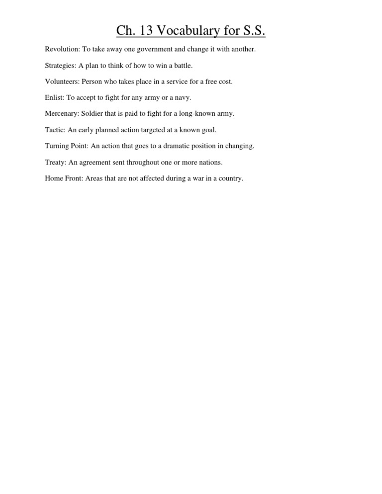 Ch. 13 Vocab | PDF | Law | History