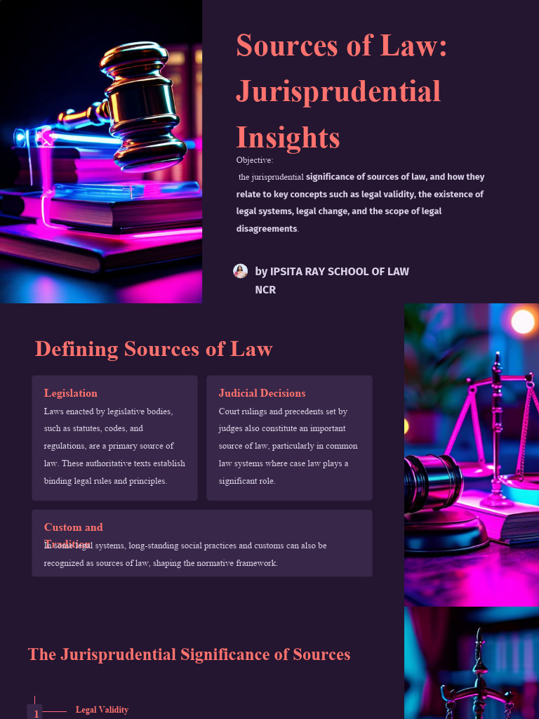 Sources of Law Jurisprudential Insights | PDF | Jurisprudence | Sources Of Law