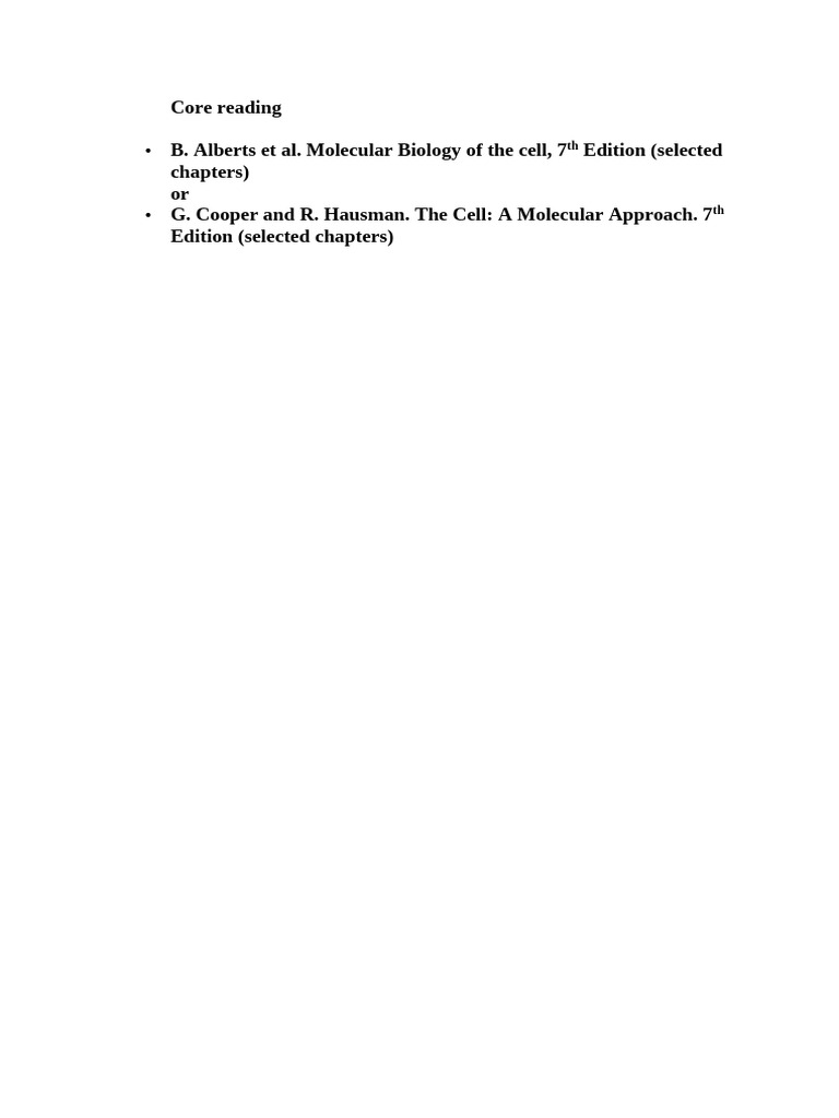 Core Reading | PDF