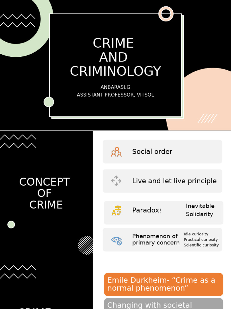 Understanding Crime and Criminology Concepts | PDF | Crimes | Crime ...