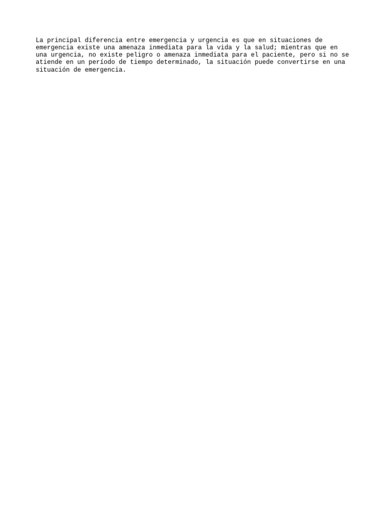 Diferencia Entre Urg y Emrg | PDF