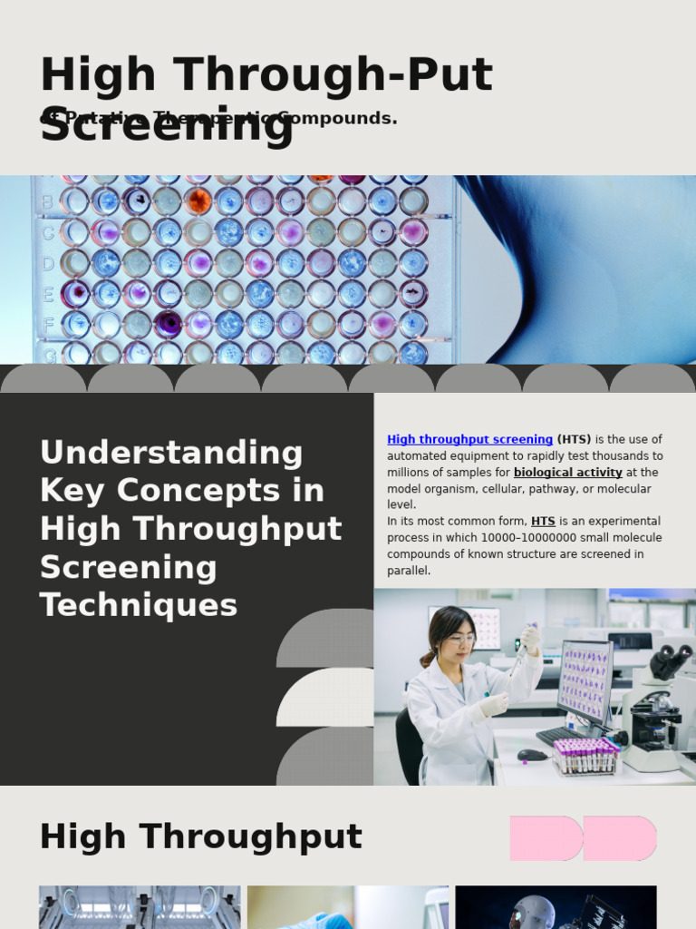 High Throughput Screening Overview | PDF | High Throughput Screening ...