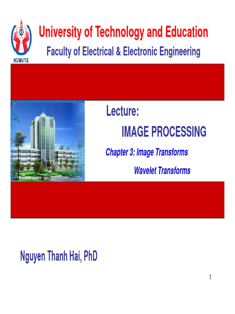 C3 - Image Tranforms - P2 - NTHai-9-2015 | PDF | Wavelet | Frequency