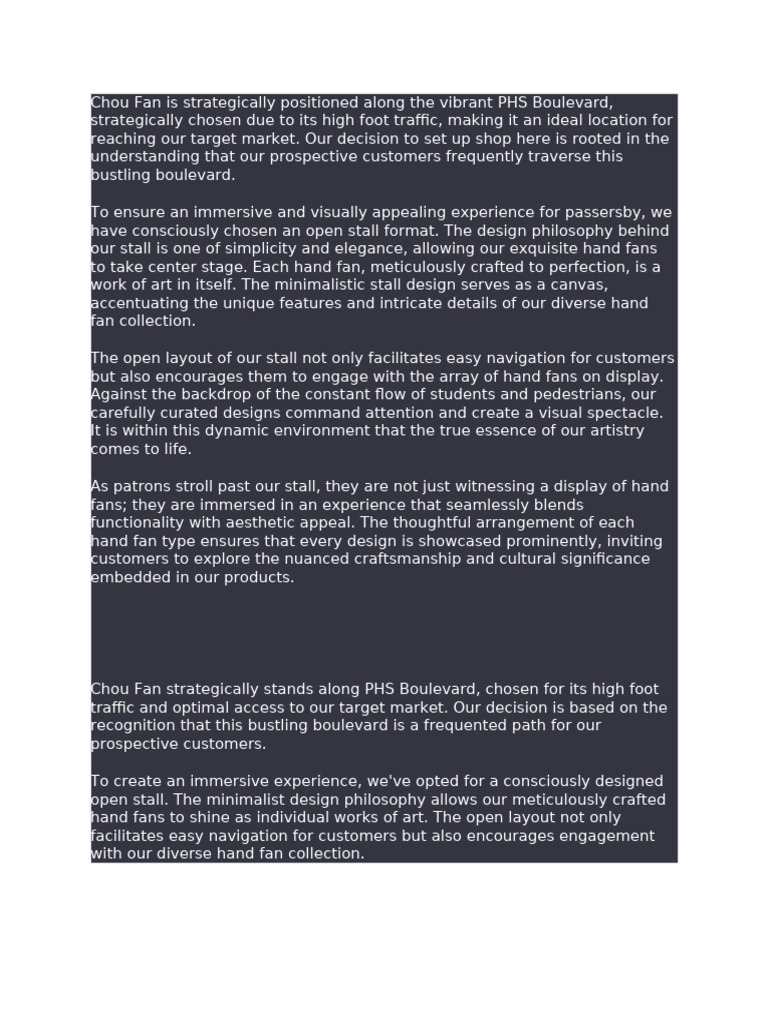 Chou Fan Is Strategically Positioned Along The Vibrant PHS Boulevard ...