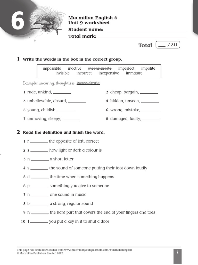 Year 5 English Worksheet Activities | PDF