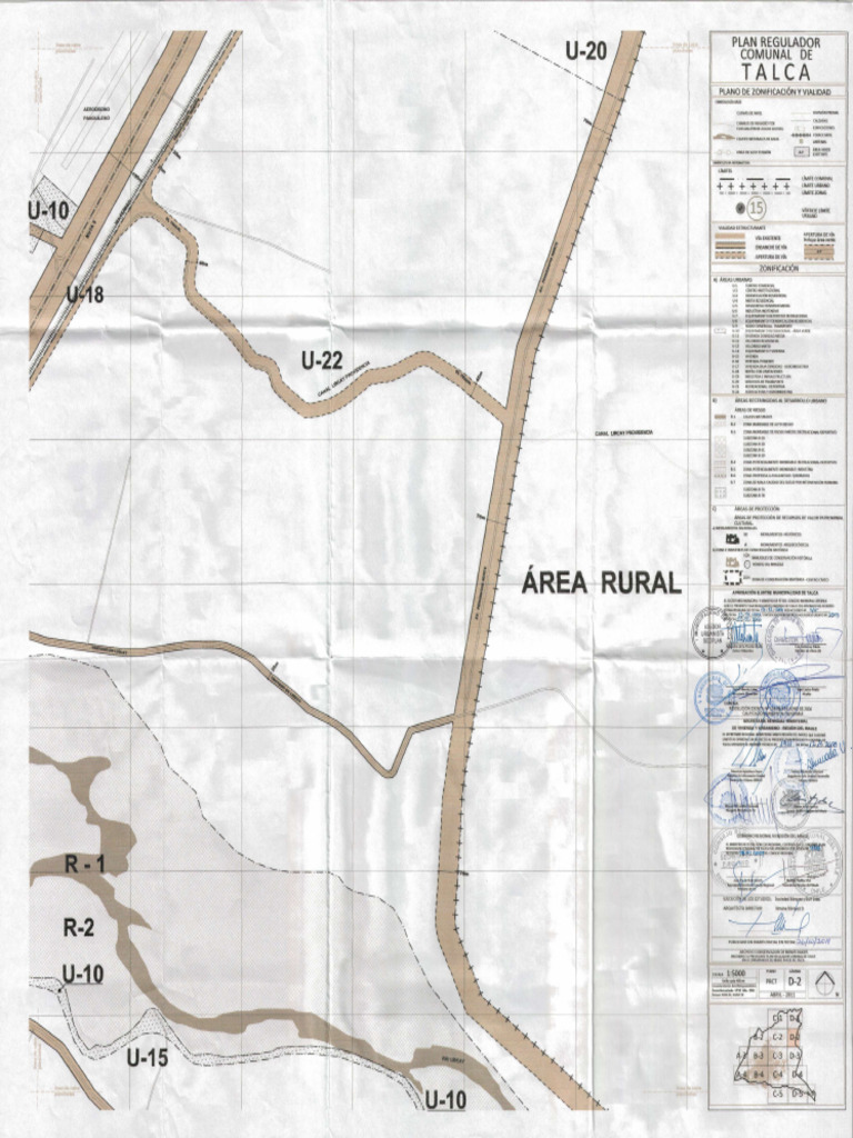 Plano Zonificacion Talca D2 | PDF