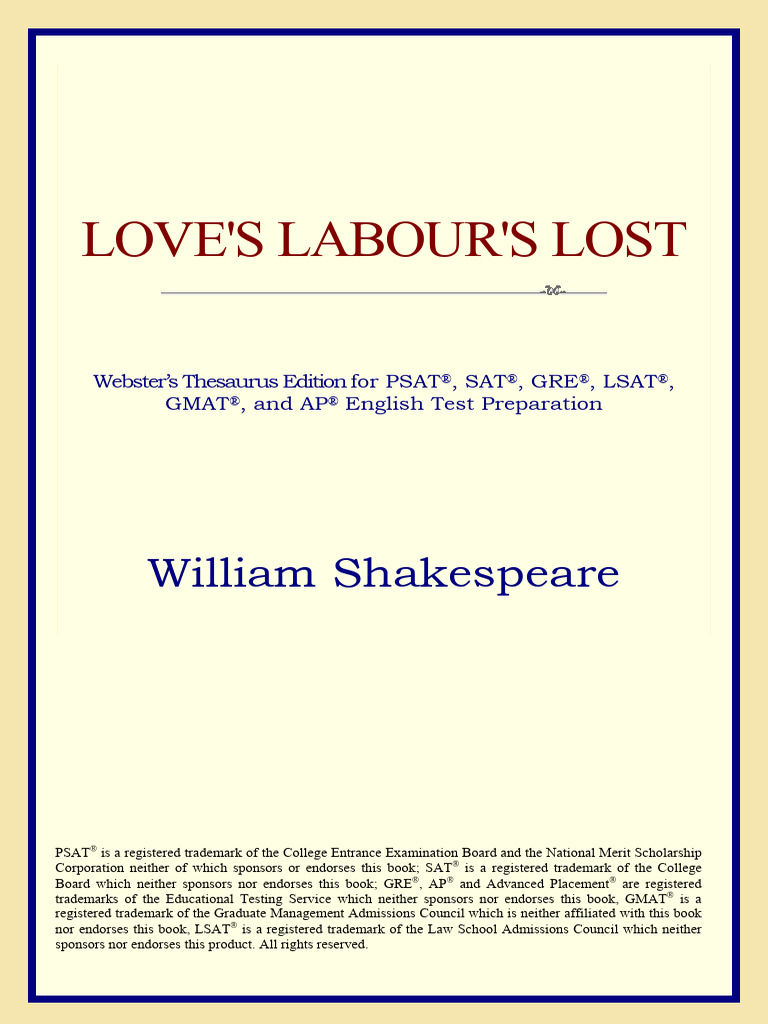 Love's Labour's Lost (Webster's Thesaurus Edition) - William ...