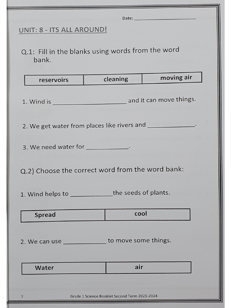 G1 Science Ch#8 Its All Around | PDF