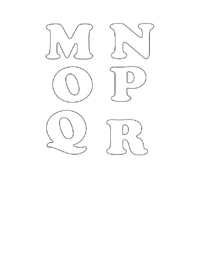 Moldes de letras para mural | PDF
