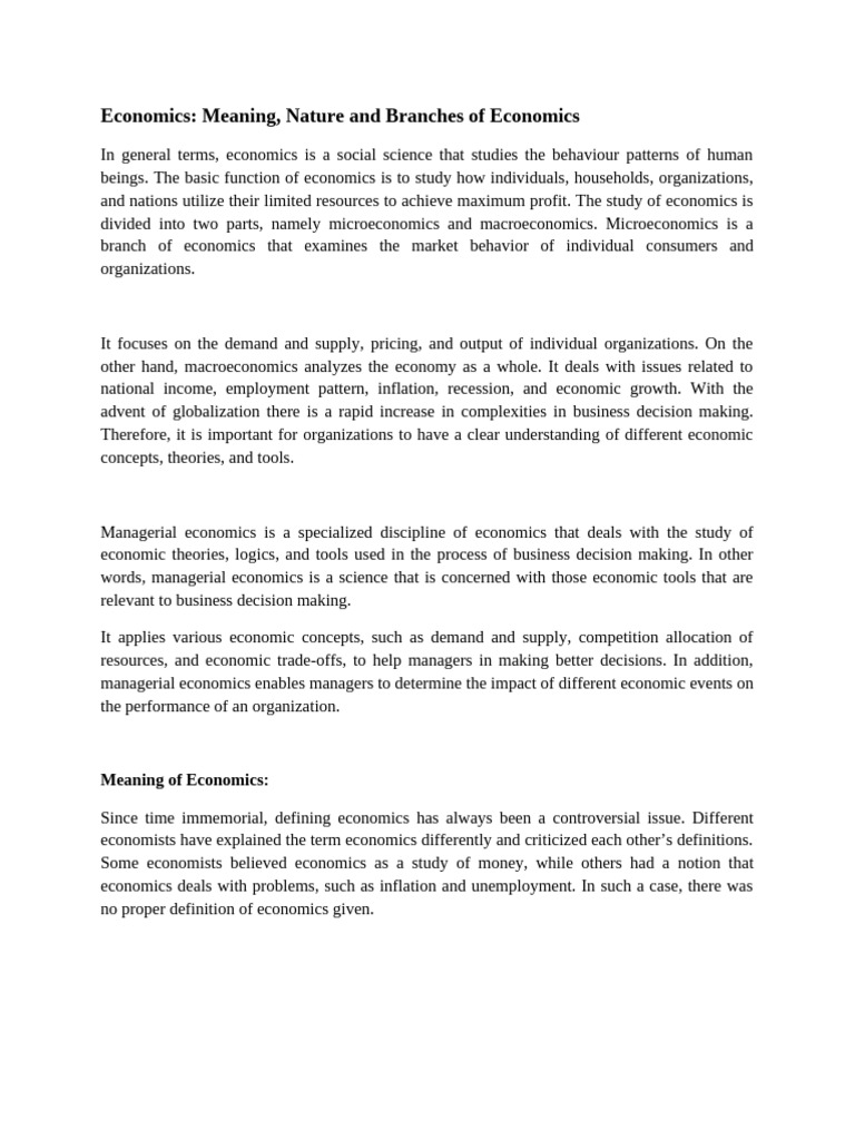 Principles of Economics Overview | PDF | Economics | Microeconomics