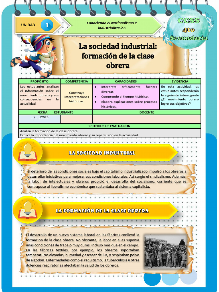 02. Ficha de actividad S3 (U1) (4° grado) - CCSS | PDF | Industrialización | Industria textil