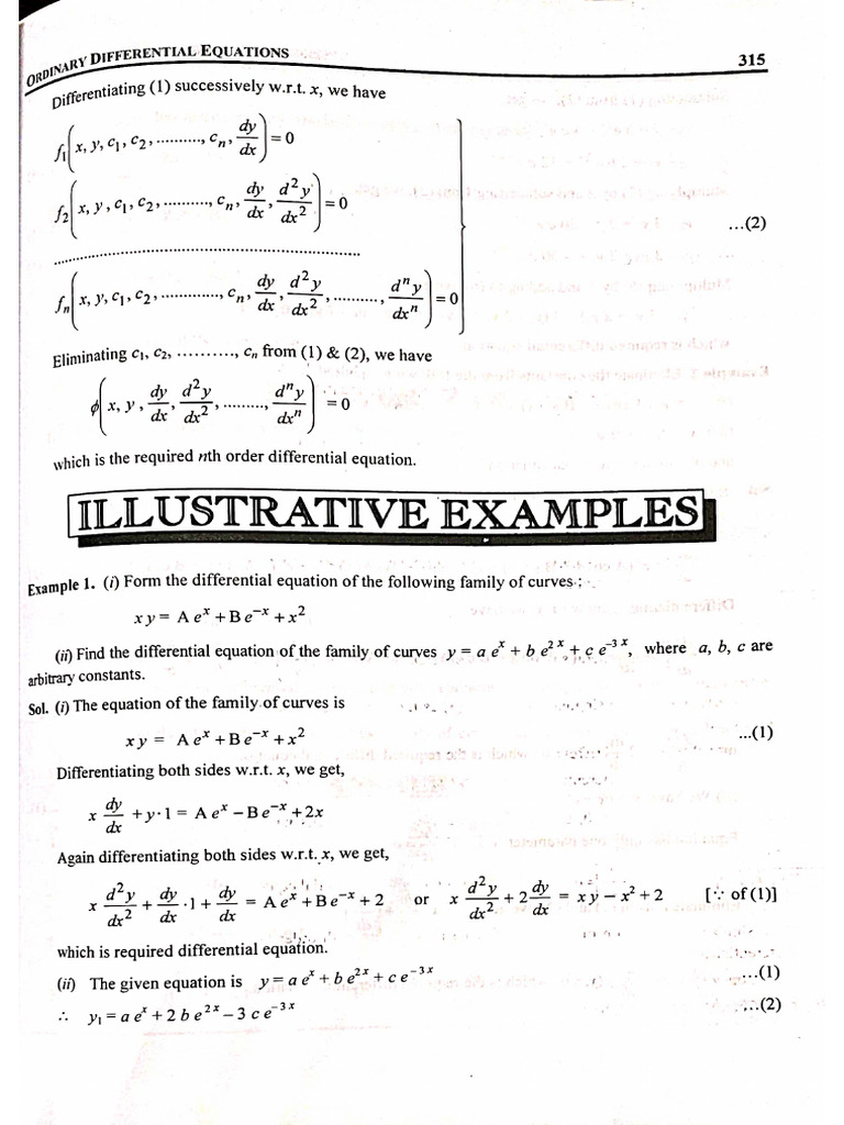 Formation of differential equation and Method of variable separation | PDF