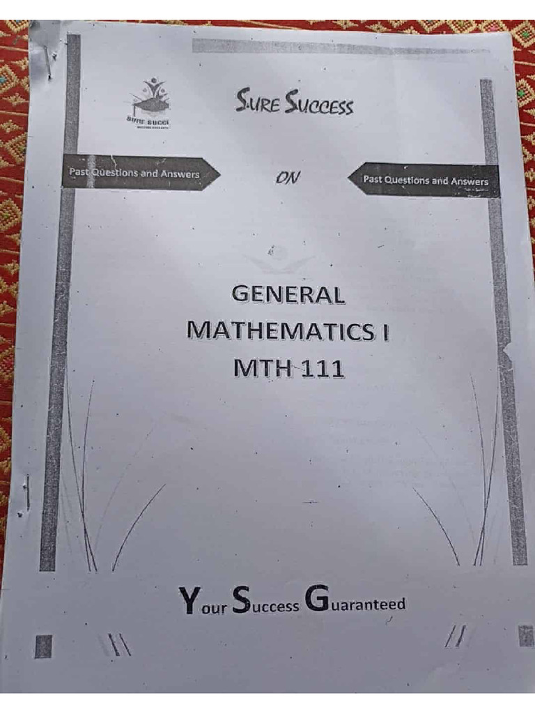 MTH 101 Past Questions | PDF