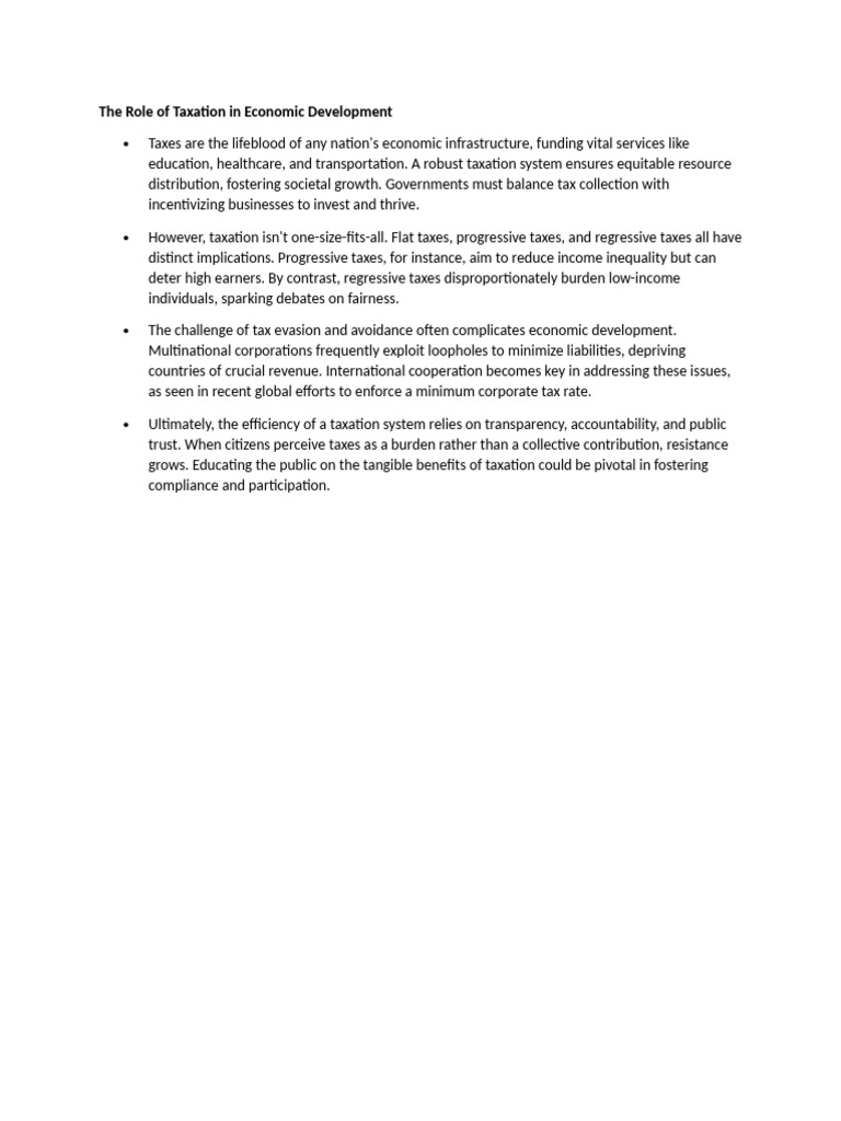 Taxation's Impact on Economic Growth | PDF