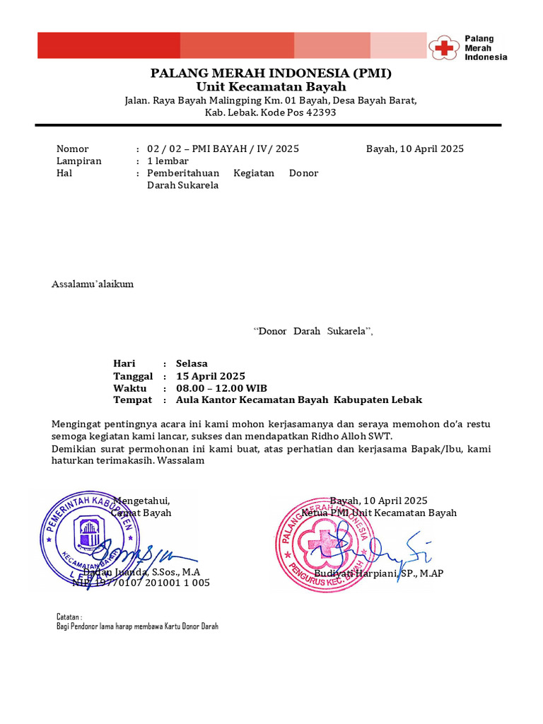 SURAT PMI April 2025 - Umum | PDF