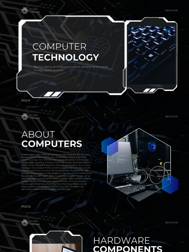 Black Sci Fi Computer Technology Presentation | PDF