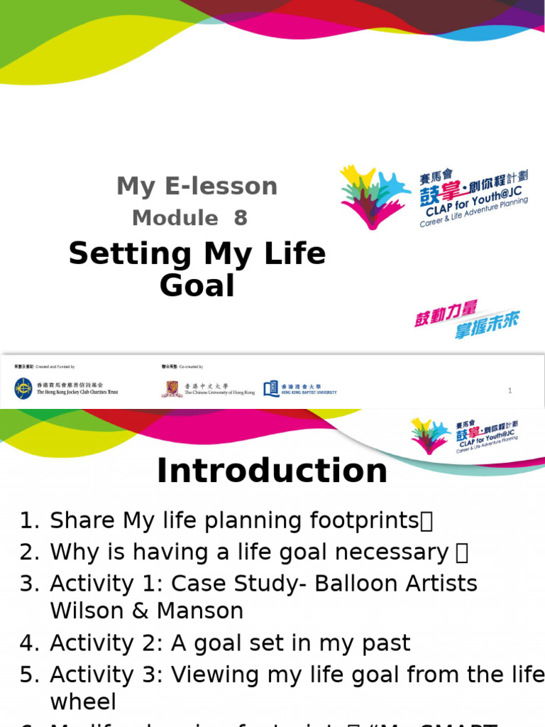 Module 8_Setting My Life Goal_eng_v2 | PDF | Goal | Psychological Concepts