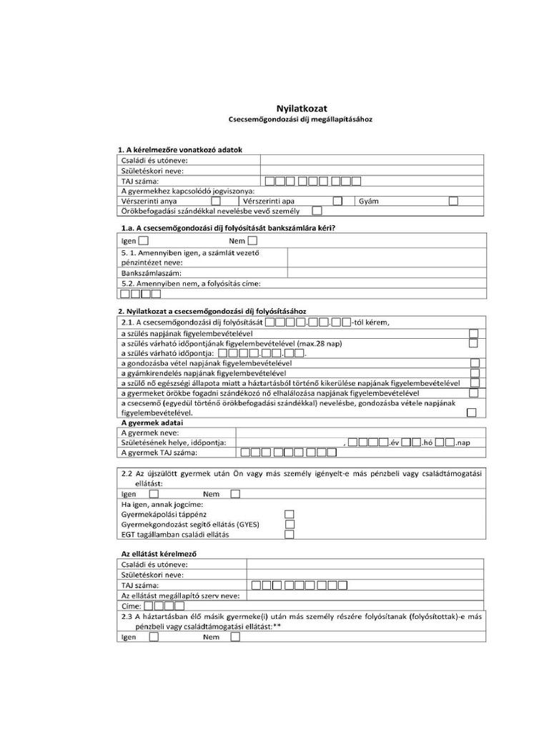 Igénybejelentési Dokumentumok | PDF