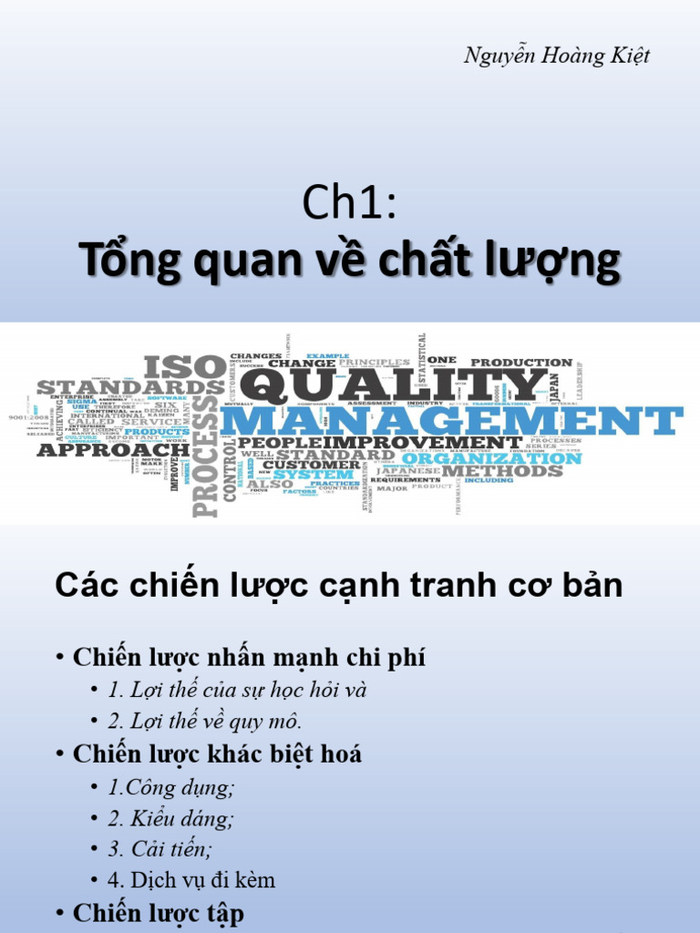 Ch1 Tổng quan chất lượng | PDF