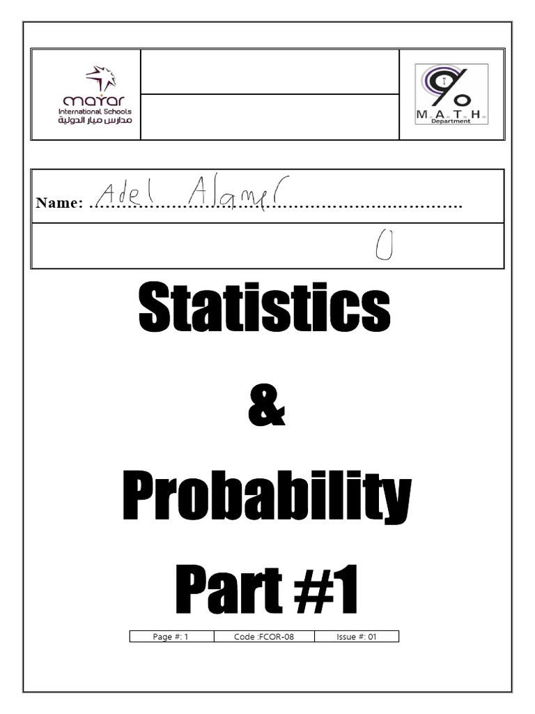 3127 - Booklet5 - Part 1-Statistics and ProbabilityBooklet5 | PDF | Probability | Mode (Statistics)