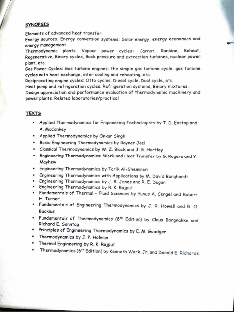 EME 501 Thermo 2 | PDF