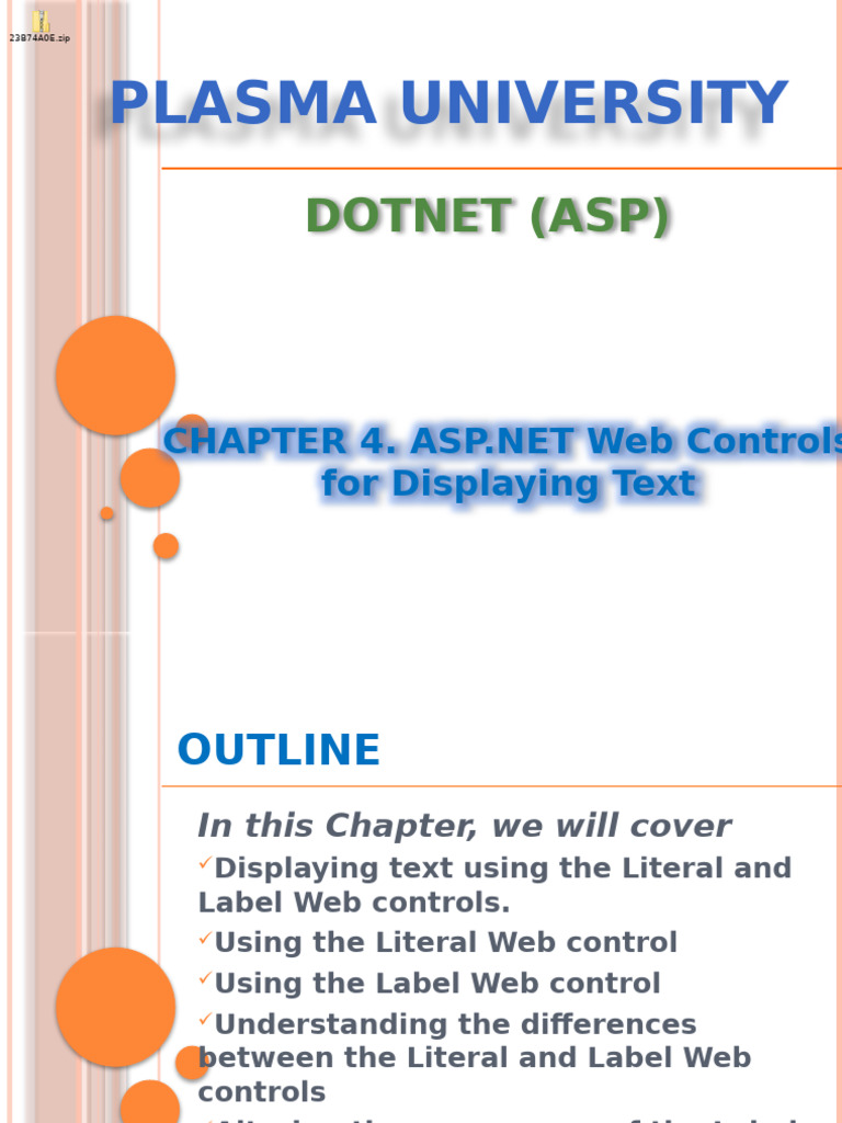 Chapter4 - ASP - NET Web Controls For Displaying Text | PDF | World Wide Web | Internet & Web