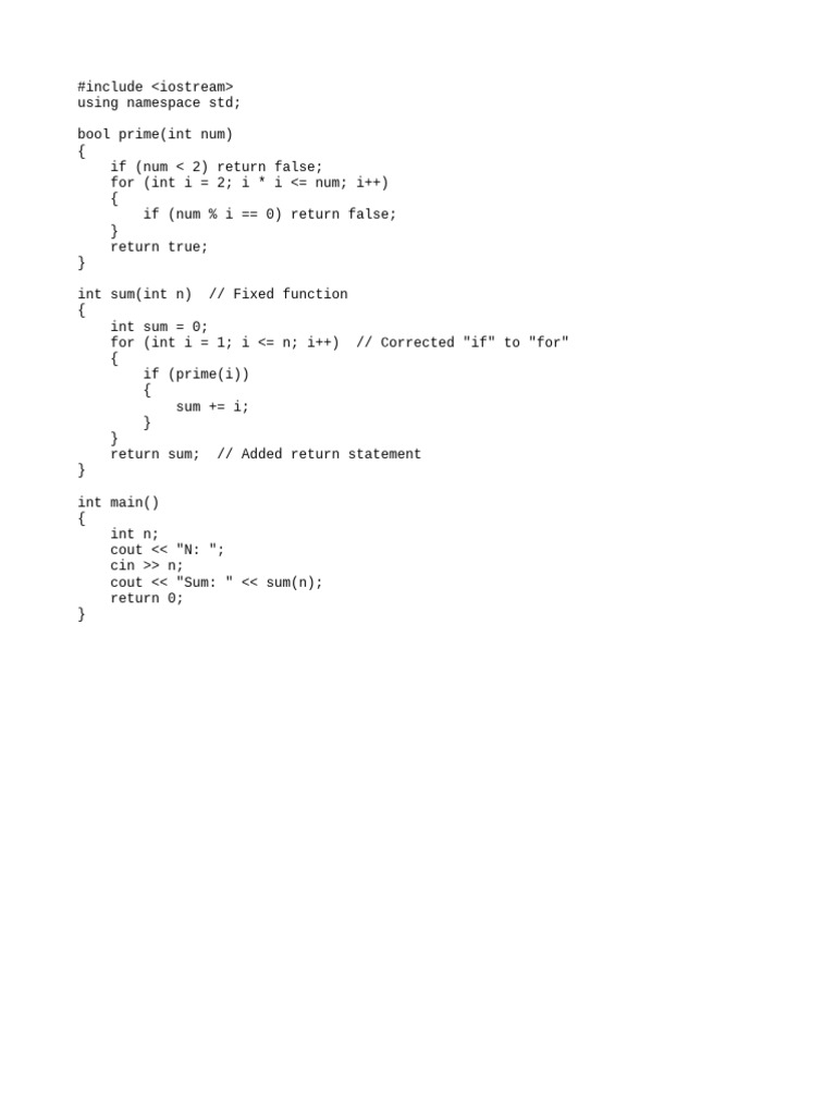 Sum of Prime Numbers | PDF