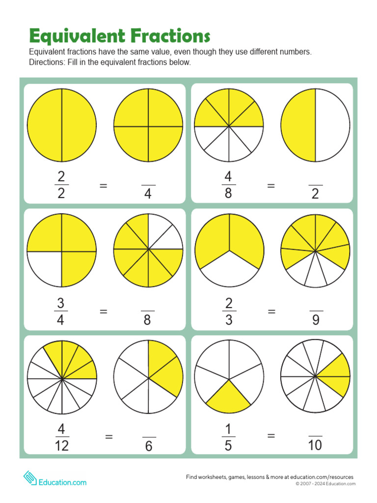 Find Equivalent Fraction | PDF