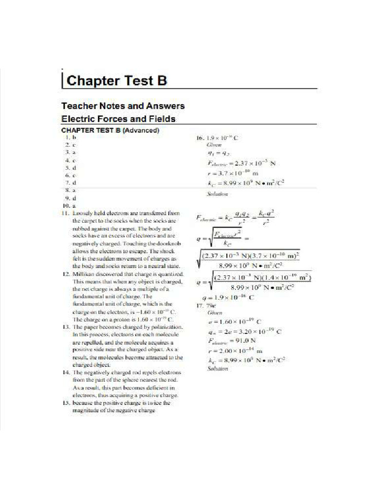 Chapter 16 Test B | PDF