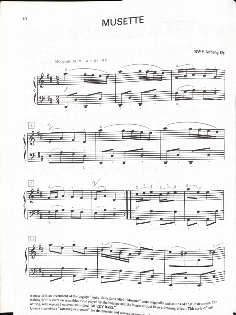 Mussete D major | PDF