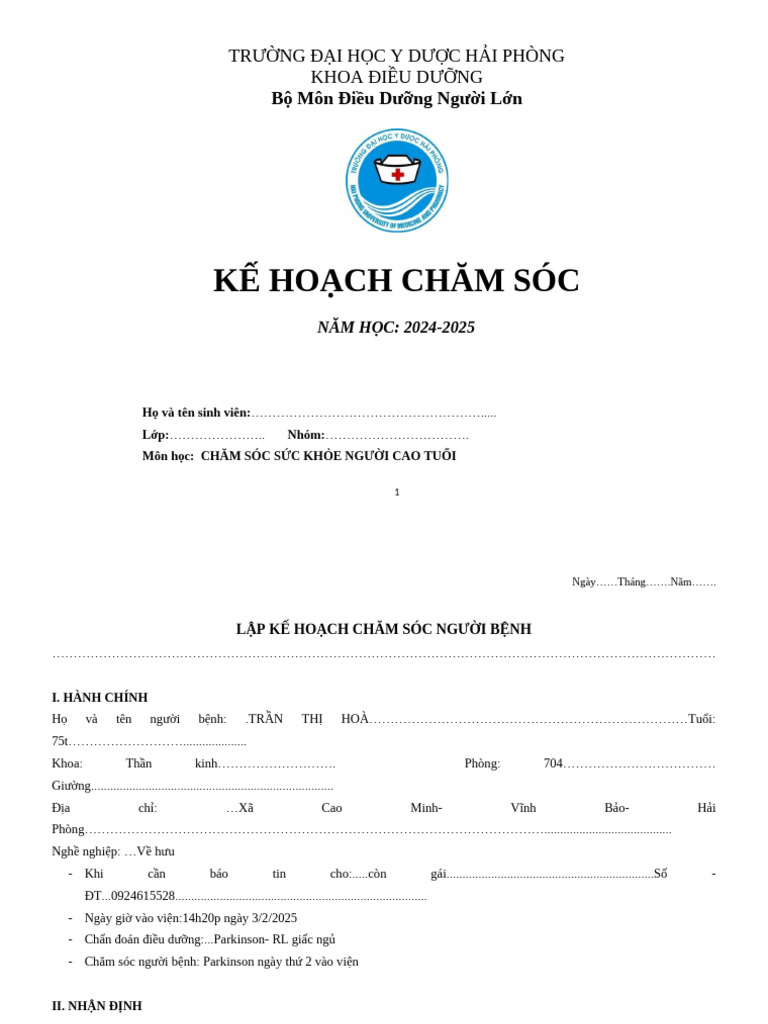 KHCS Ngư I Cao Tu I - 1-6-2 | PDF