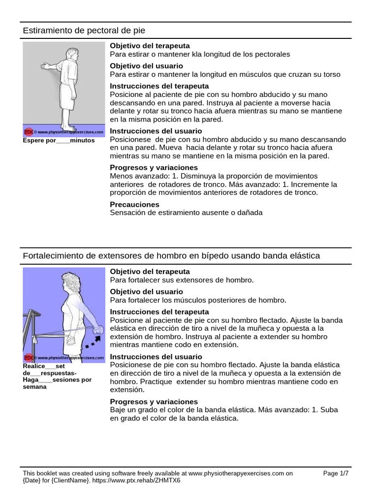 Ejercicios de Fortalecimiento y Estiramiento de Hombros | PDF | Hombro | Codo
