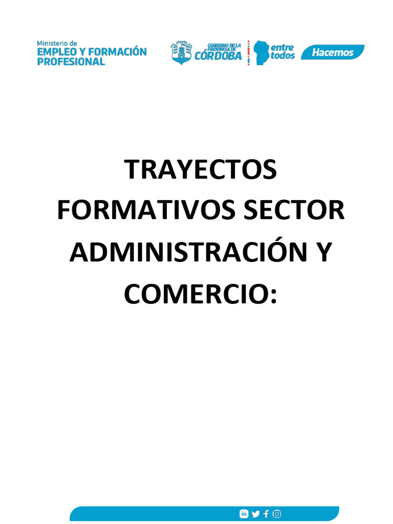 Trayectos Formativos Administración y Comercio 2022 | PDF | Contabilidad | Marketing