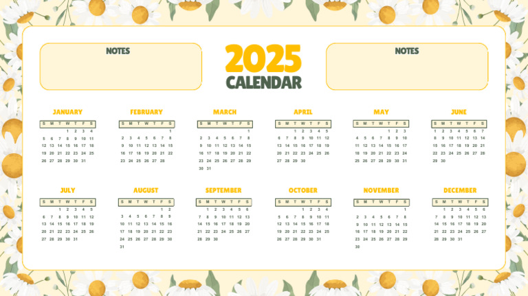2025 Monthly Calendar Overview | PDF