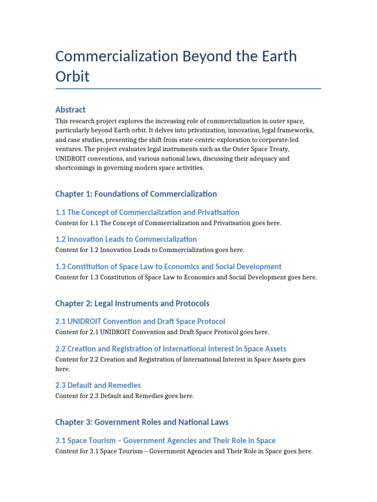 Commercialization Beyond Earth Orbit | PDF | Satellite | Spaceflight