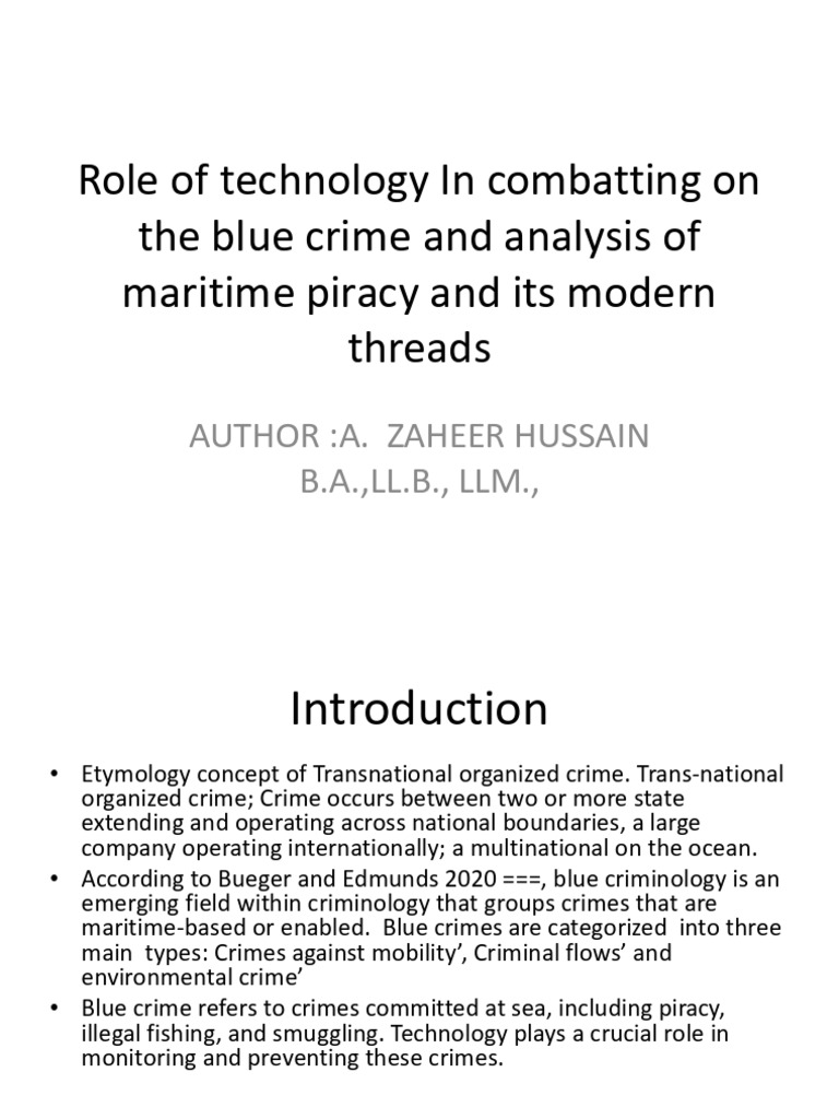 Role of Technology in Combating Blue Crime PDF | PDF | Smuggling ...