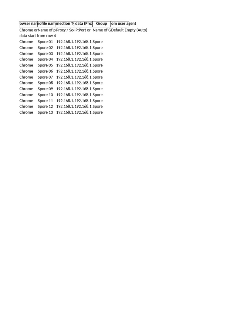 Spore 2 Connection Data Overview | PDF