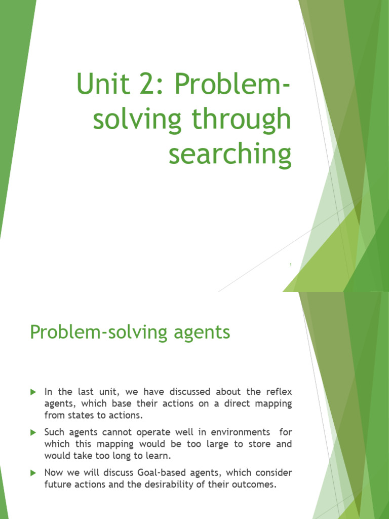 Unit 2 Artificial Intelligence - Problem-solving Through Searching[1] | PDF | Applied ...
