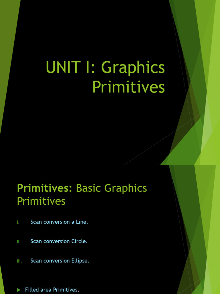 Unit 1 Primitive Section[1] | PDF | Pixel | Graphics