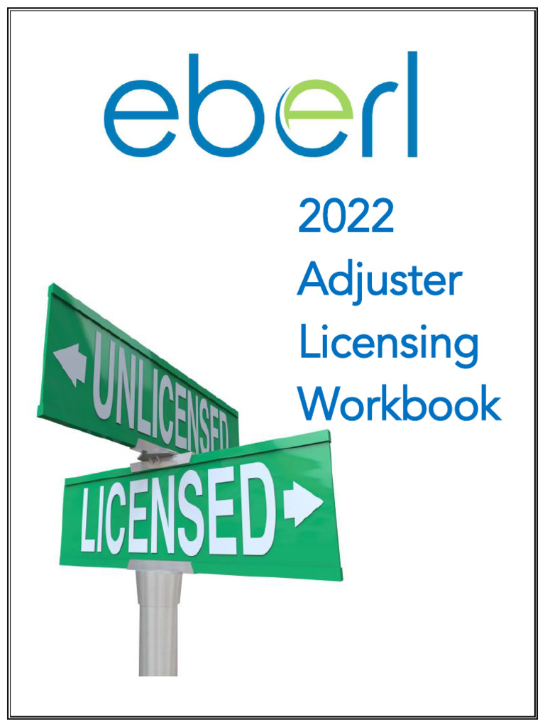 Insurance Adjuster Licensing Workbook | PDF | U.S. State | License