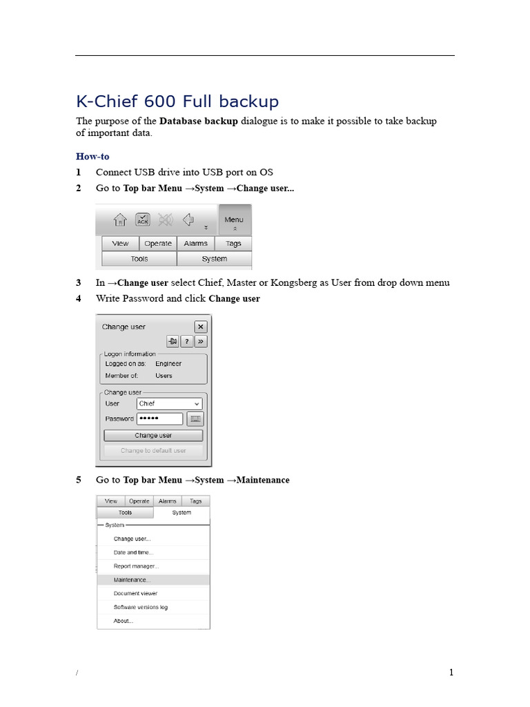 K-Chief 600 Full Backup | PDF