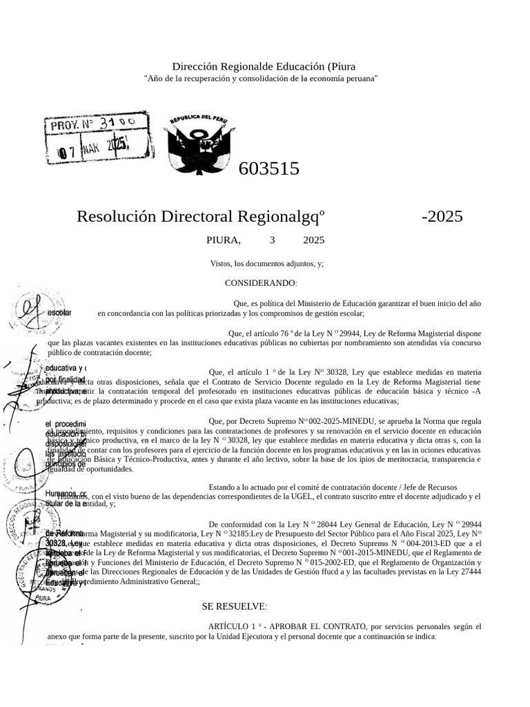 RDR 3515-2025 | PDF | Maestros