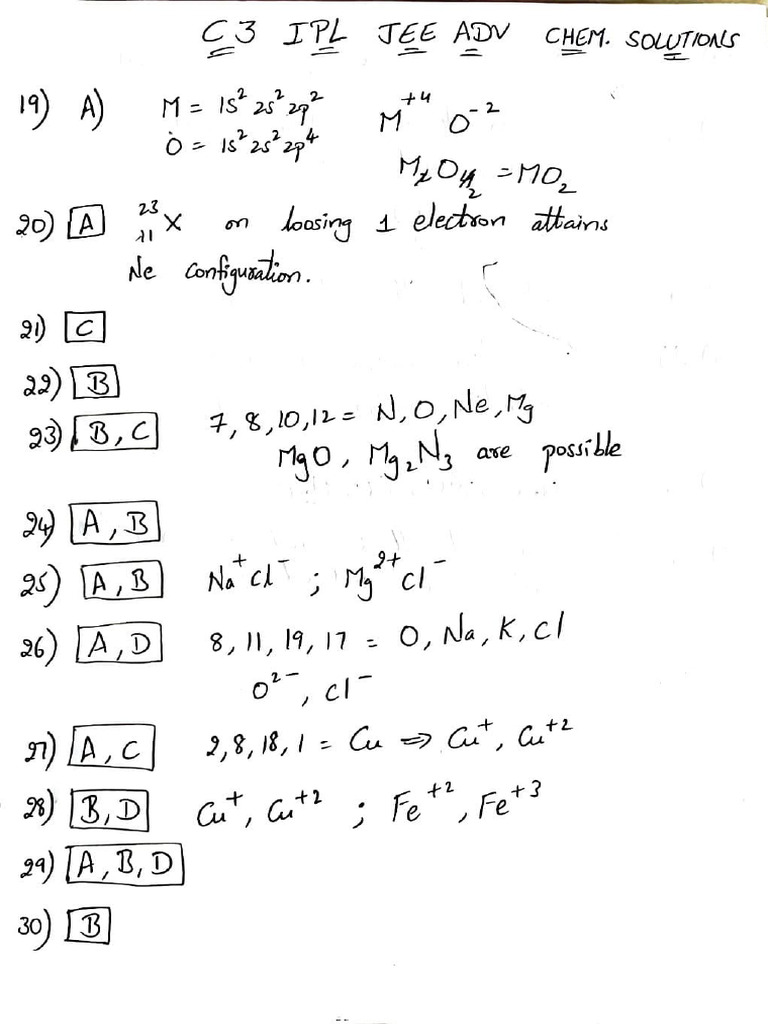 C3 Chemistry solutions | PDF