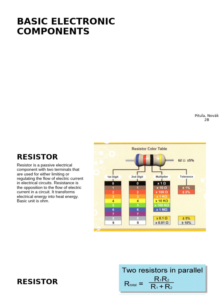 BASIC ELECTRONIC COMPONENTS | PDF