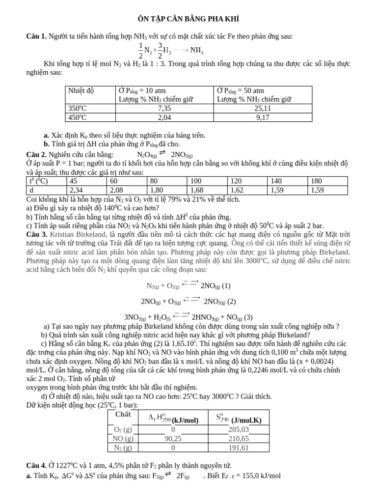 Ôn tập CBHH đề | PDF