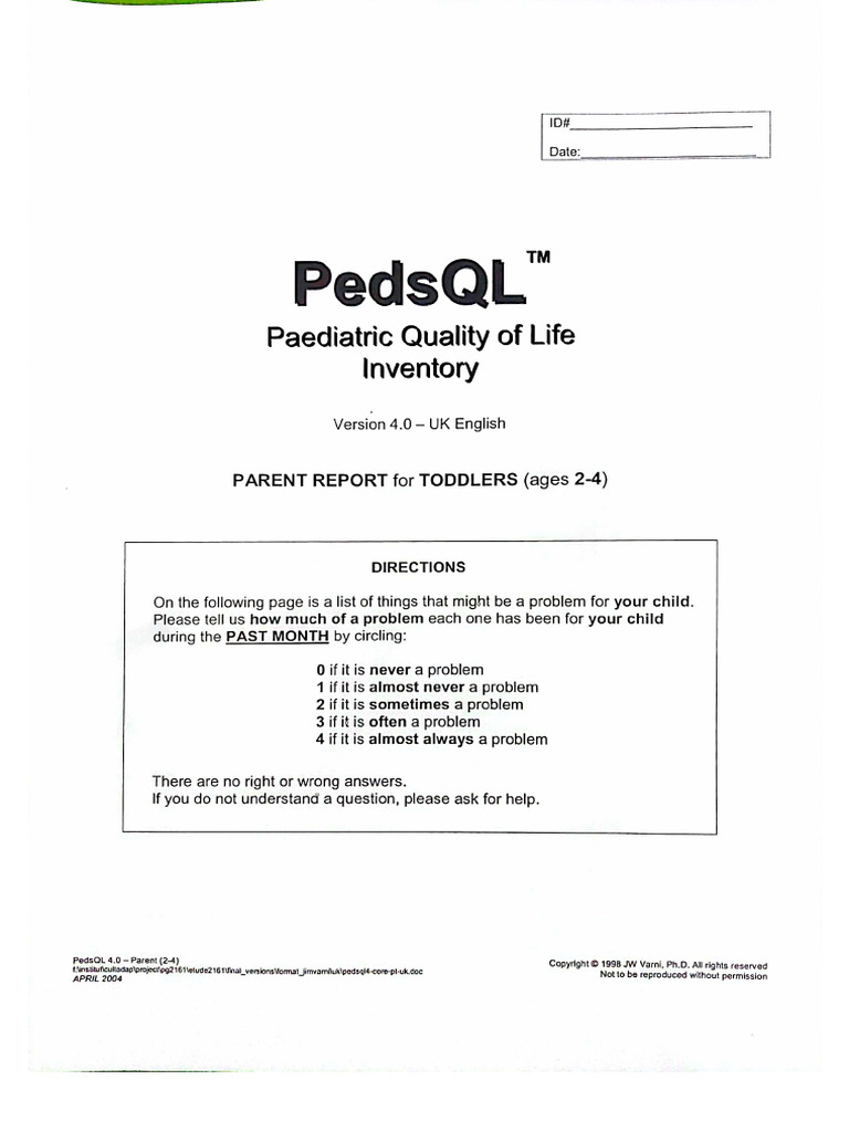 14. PedsQL | PDF