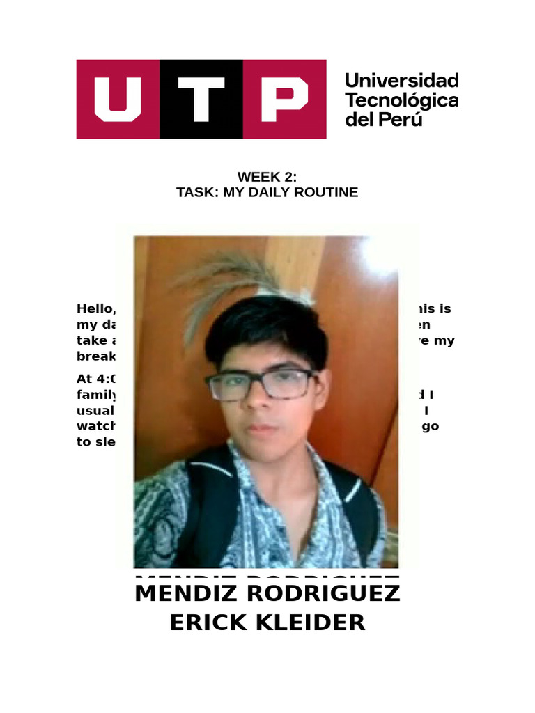 Week 2 - My Daily Routine | PDF