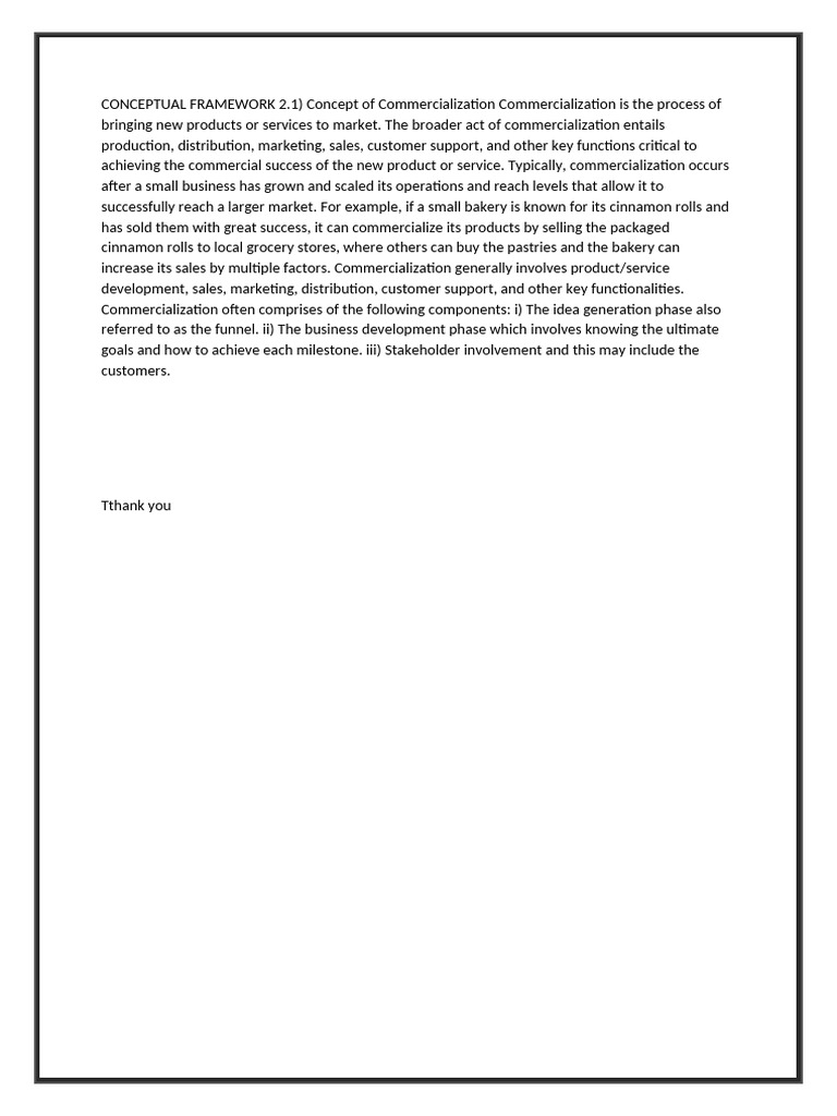 Understanding Commercialization Process | PDF